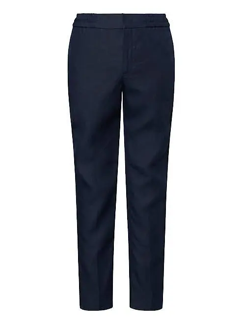 Orlebar Brown Tailored-fit Italian Linen Trousers - Night Iris