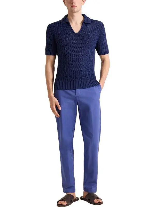 Orlebar Brown Ray Relaxed Tailored Fit Twill Trousers - Nightfall Blue