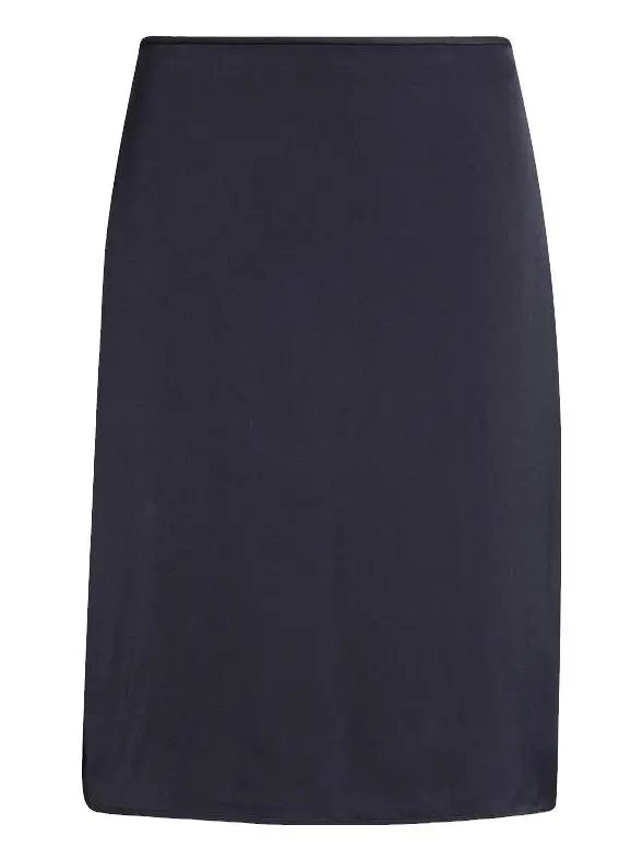 JIL SANDER Fluid Sablé Virgin Wool A-line Skirt - Midnight