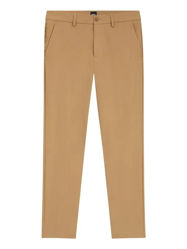 Hugo Boss Tailored Trousers With Button Fly And Belt Loops - Beige
