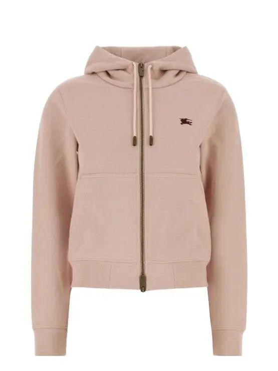 Burberry Knight Stamp Cotton Zip Hoodie - Pink