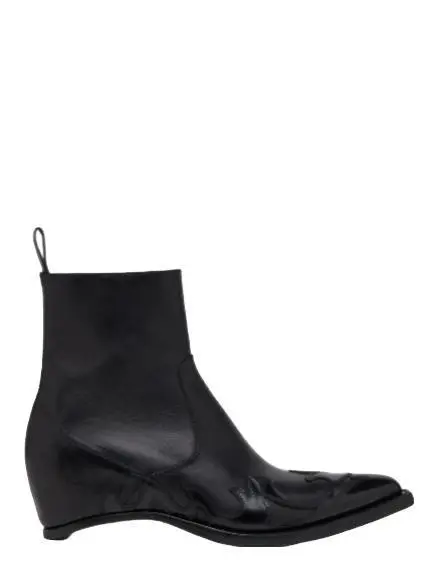 MAISON MARGIELA Western Flame Ankle Boots - Black
