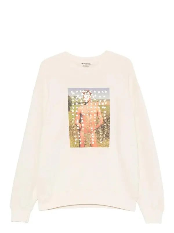 JW Anderson Graphic Print Sweatshirt - Cream