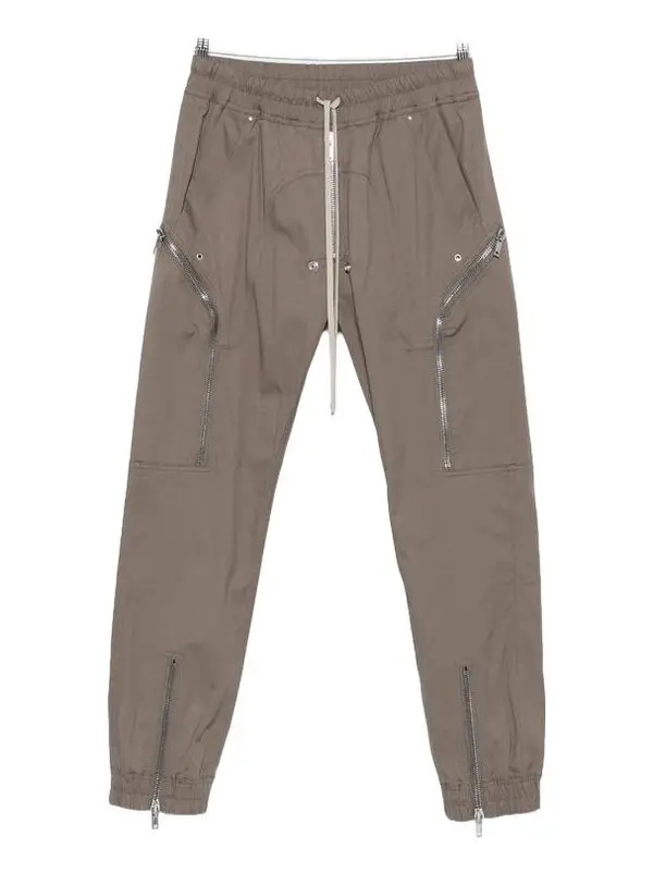 Rick Owens Grey Tapered Trousers - Gray