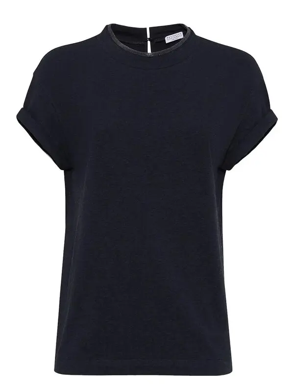 Brunello Cucinelli Stretch Cotton Jersey T-shirt - Gray