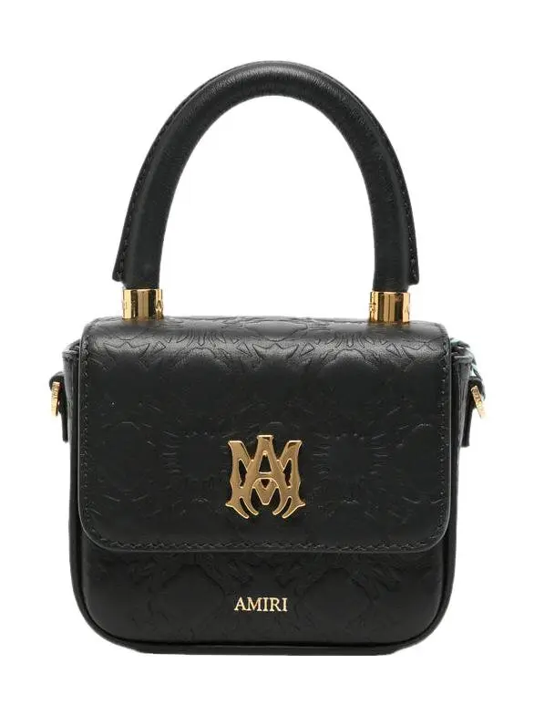 Amiri Mini Bag With Debossed Logo Plaque - Black