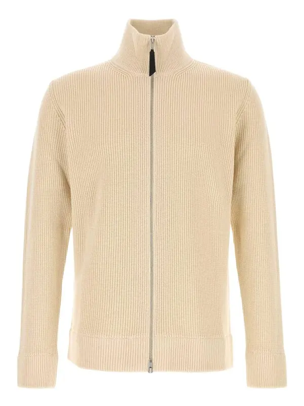 MAISON MARGIELA Sand Cotton Blend Cardigan - Brown