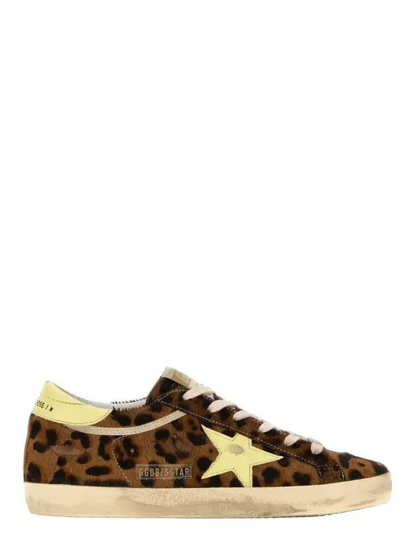 GOLDEN GOOSE Printed Calf Hair Super-star Sneakers - Multicolor