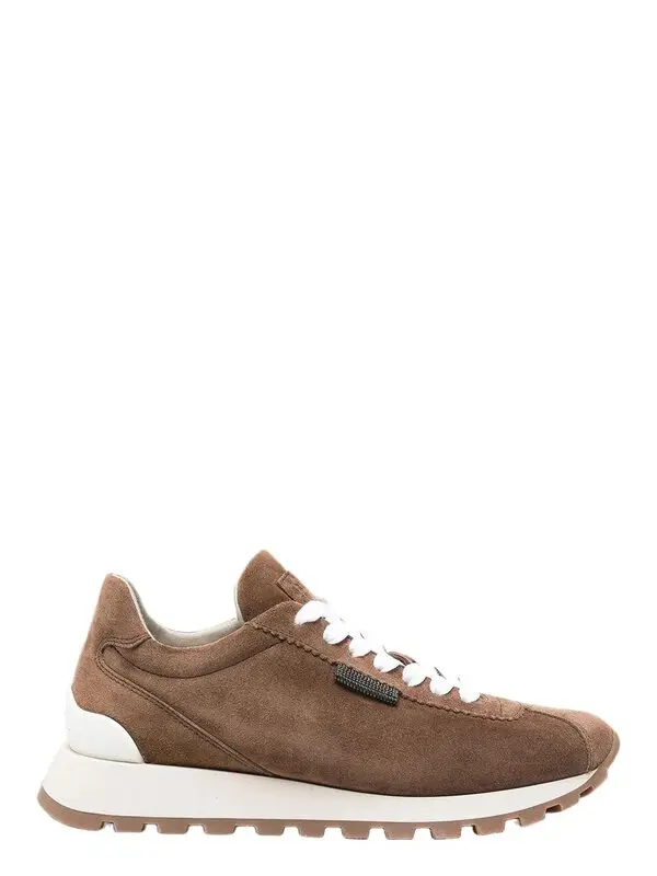 Brunello Cucinelli Cashmere Sneakers - Brown