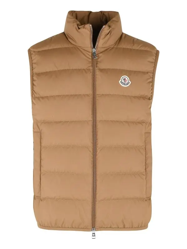 Moncler Contrin Polyester Vest - Brown