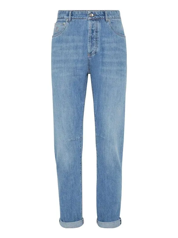 Brunello Cucinelli Lightweight Five-pocket Denim Pants - Blue