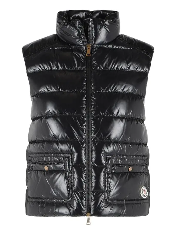 Moncler Frelon" Glossy Polyamide Vest - Black