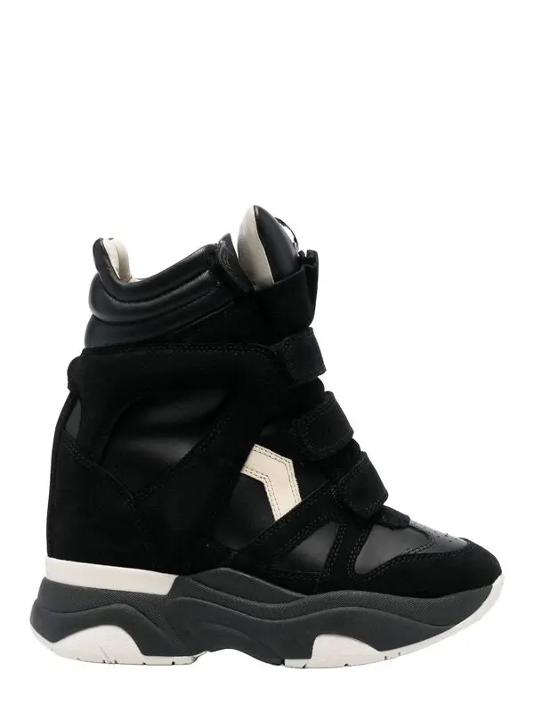 Isabel Marant Étoile Leather High Top Sneakers - Black