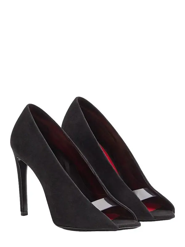 Valentino Garavani Open Toe Stiletto Pumps - Black