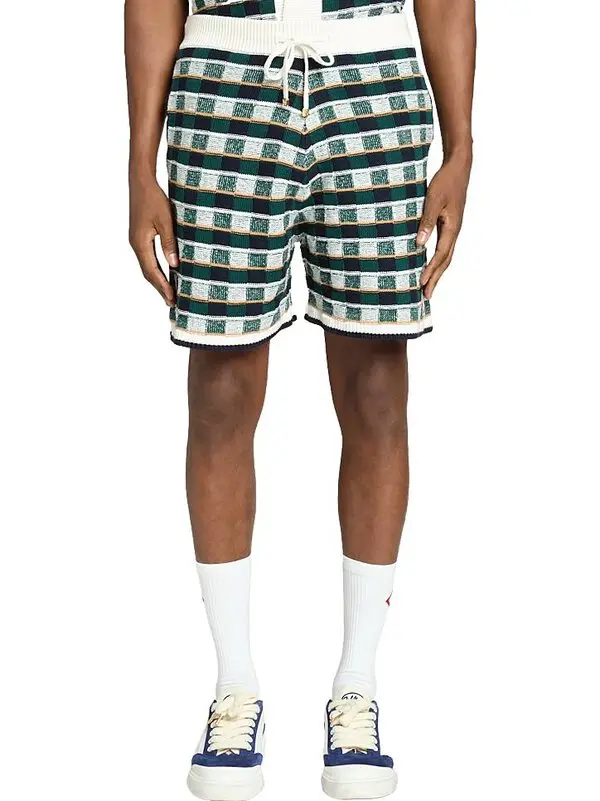 Casablanca Check Embroidery Shorts - Multi