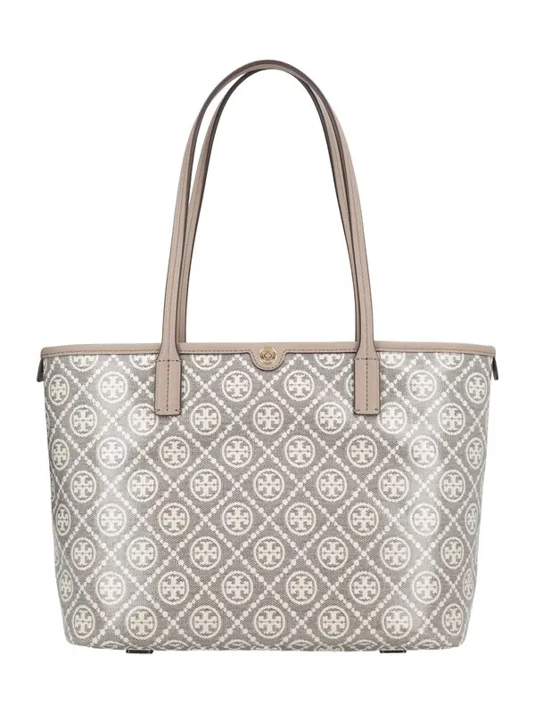 Tory Burch T Monogram Small Shopper Bag - Dove