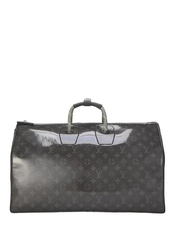 LOUIS VUITTON Monogram Eclipse Keepall Bandouliere 50 - Black