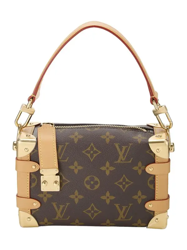 LOUIS VUITTON Monogram Canvas Side Trunk Handbag - Brown
