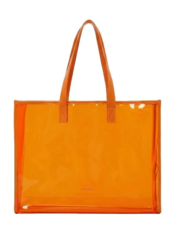 THIRTY YEARS Jelly Clear Carryall Tote - Orange