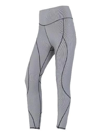 Adidas Leggings With Contrast Stitching - Grey