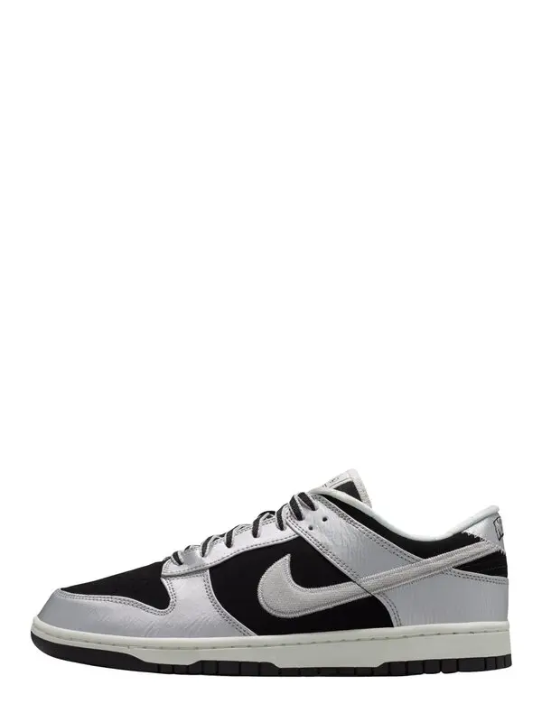 Nike Dunk Low Retro Sneakers - Metallic Silver Black