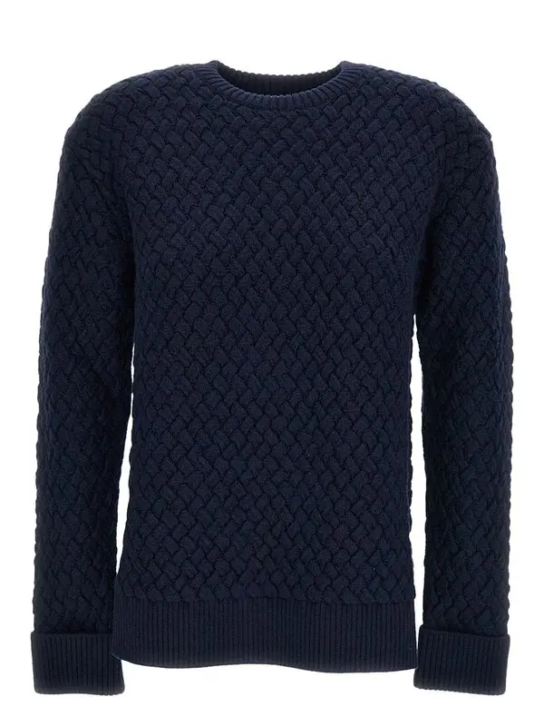 Bottega Veneta Intrecciato Motif Crewneck Sweater - Multicolor