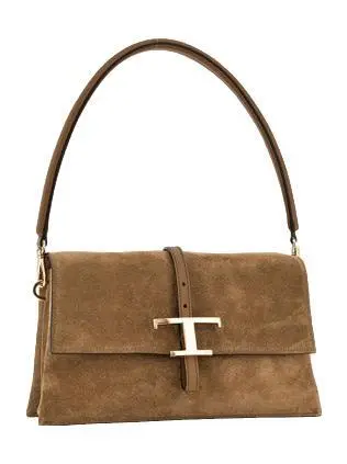TOD'S Timeless Mini Flap Bag In Suede - Multicolor