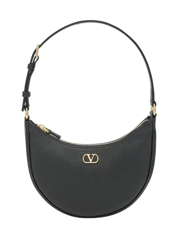 Valentino Garavani Vlogo Signature Mini Hobo Bag - Black
