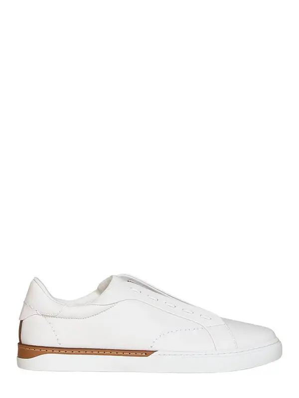 Fendi White Smooth Leather City Low-top Sneakers - Multicolor
