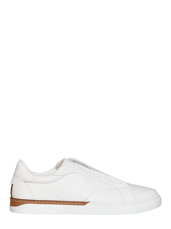 Fendi White Smooth Leather City Low-top Sneakers - Multicolor