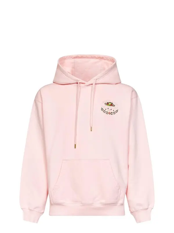 Casablanca X Ladurée Embroidered Organic Cotton Hoodie - Multicolor