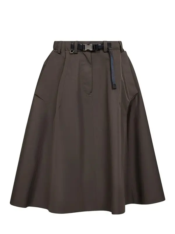 Prada Technical Canvas Circle Midi Skirt - Multicolor