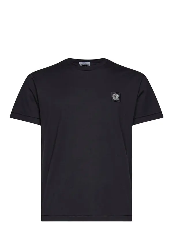 Stone Island Black 60/2 Cotton Jersey Slim-fit T-shirt - Multicolor