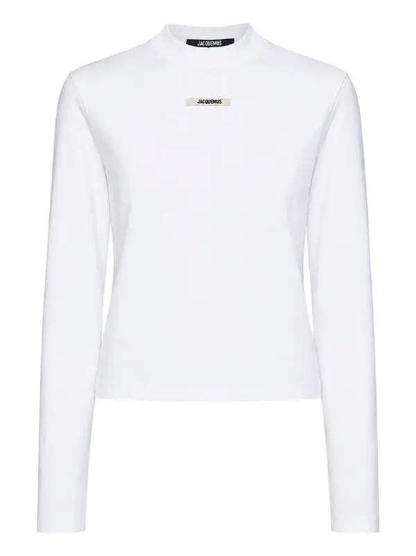 Jacquemus White Grosgrain Long-sleeved T-shirt - Multicolor