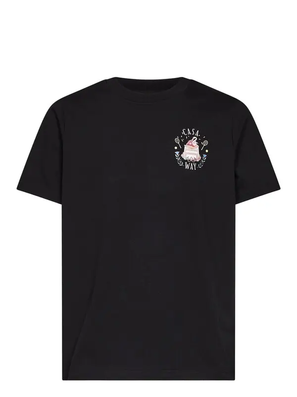 Casablanca Black Cotton Jersey Casa Way T-shirt - Multicolor