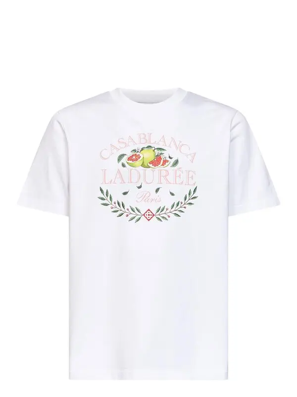 Casablanca White Cotton Jersey Laduree X T-shirt - Multicolor
