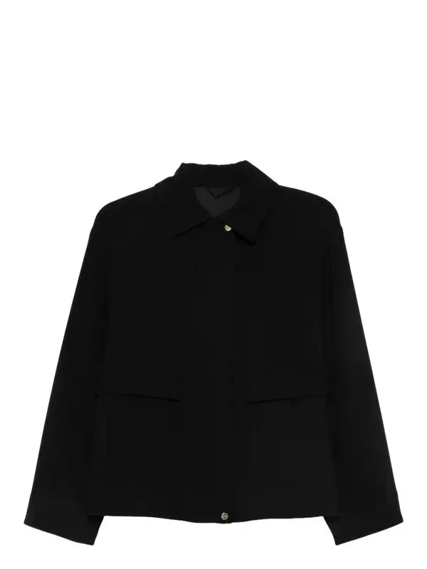 Max Mara Flap-pocket Zip-up Jacket - Black