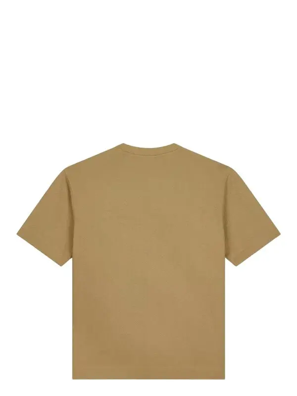 Emporio Armani Herringbone-pattern Embroidered-logo T-shirt - Neutrals