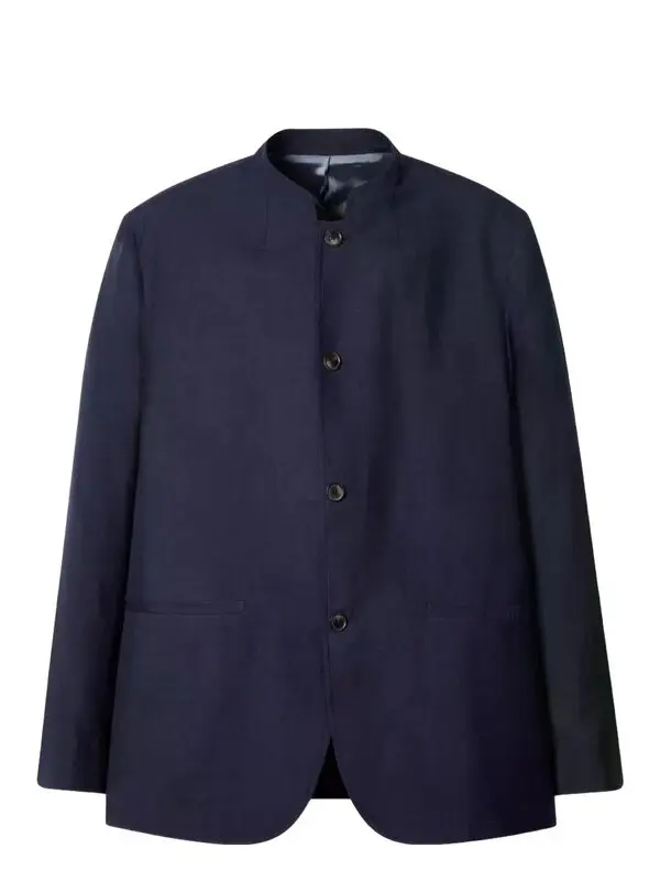 Paul Smith Mandarin-collar Single-breasted Blazer - Blue