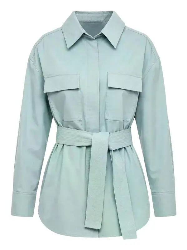 SUPER BLOND Belted Shirt - Blue