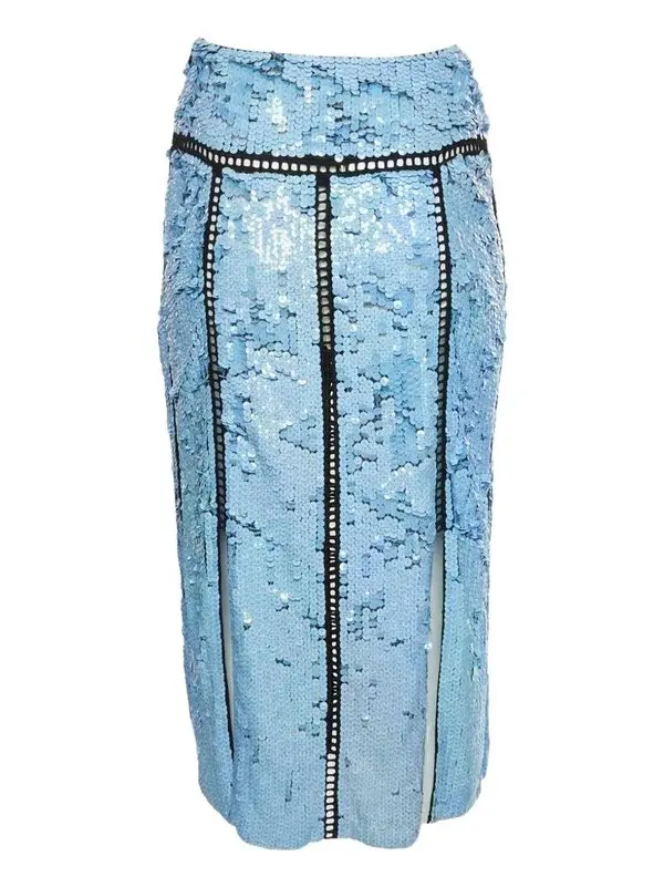 Emilio Pucci Sequin Embellished Midi Skirt - Blue