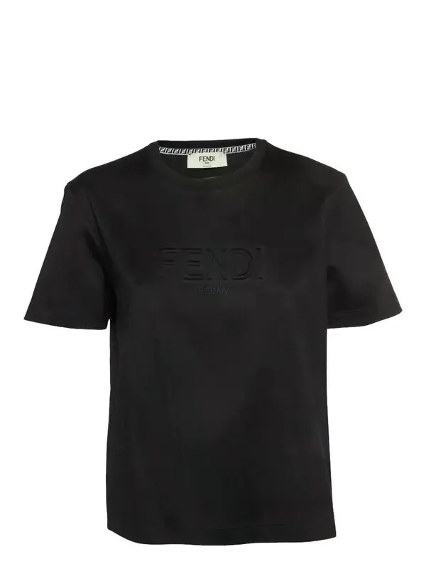 Fendi Logo-embossed T-shirt - Black