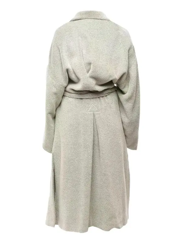 SUPER BLOND Belted Mohair Coat - Grey