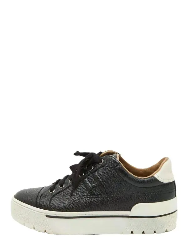 Hermès Voltage Grained Leather Platform Sneakers - Black