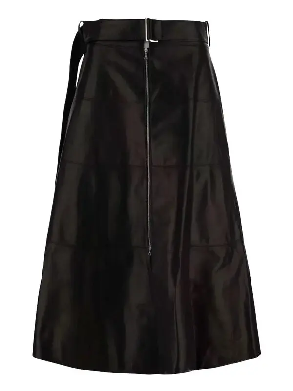 Partow Belted Panelled Maxi Skirt - Black