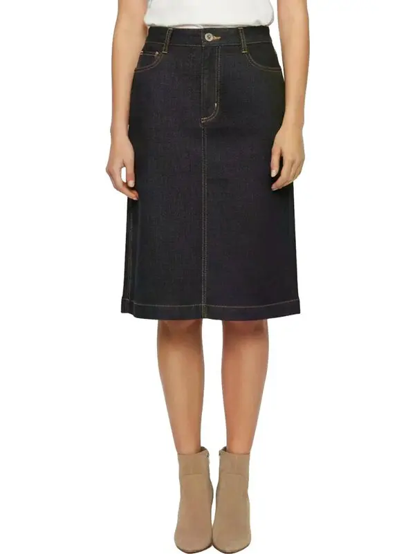 Dolce & Gabbana Logo Patch Skirt - Blue
