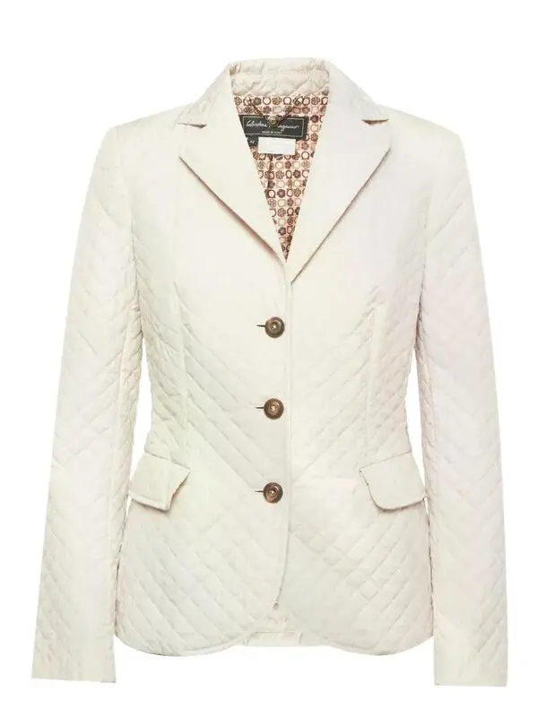 FERRAGAMO Quilted Single-breasted Blazer - Neutrals