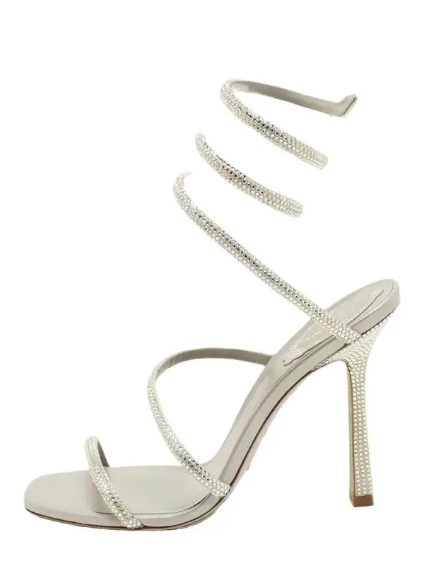 Rene Caovilla Cleo Crystal-embellished Sandals - Silver