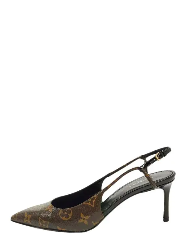 LOUIS VUITTON Monogram Slingback Pumps - Brown
