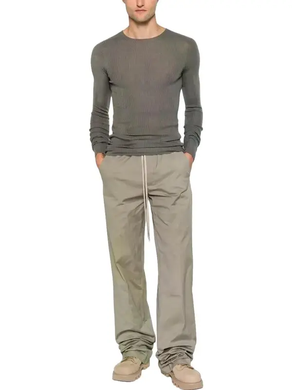 Rick Owens Dietrich Drawstring Waistband Trousers - Grey